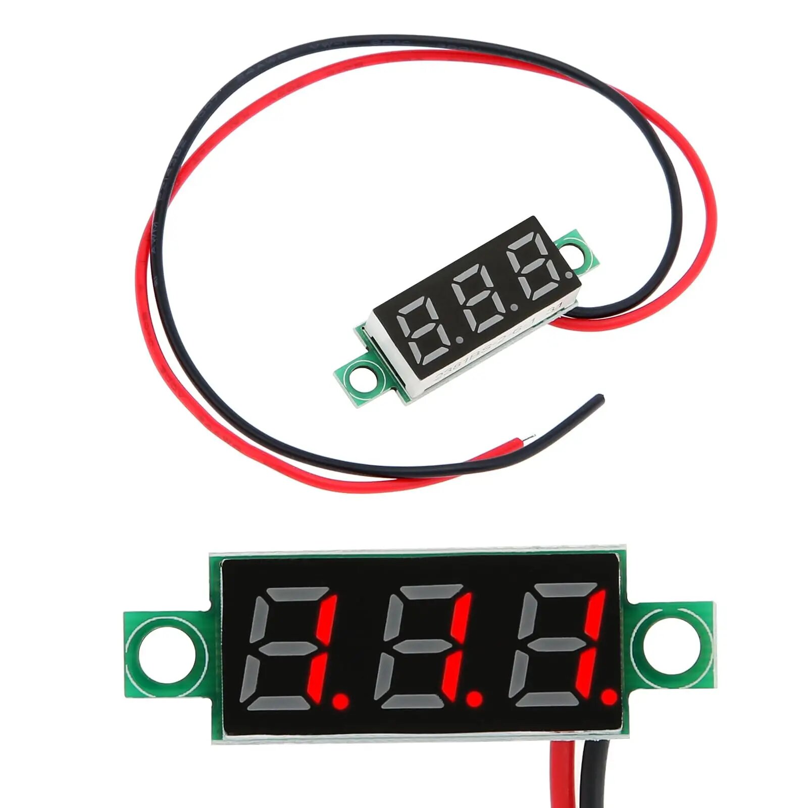 FAMCDI Цифровой вольтметр 0-100В 5pcs, Yellow, 2 Wire DC2.8-30V