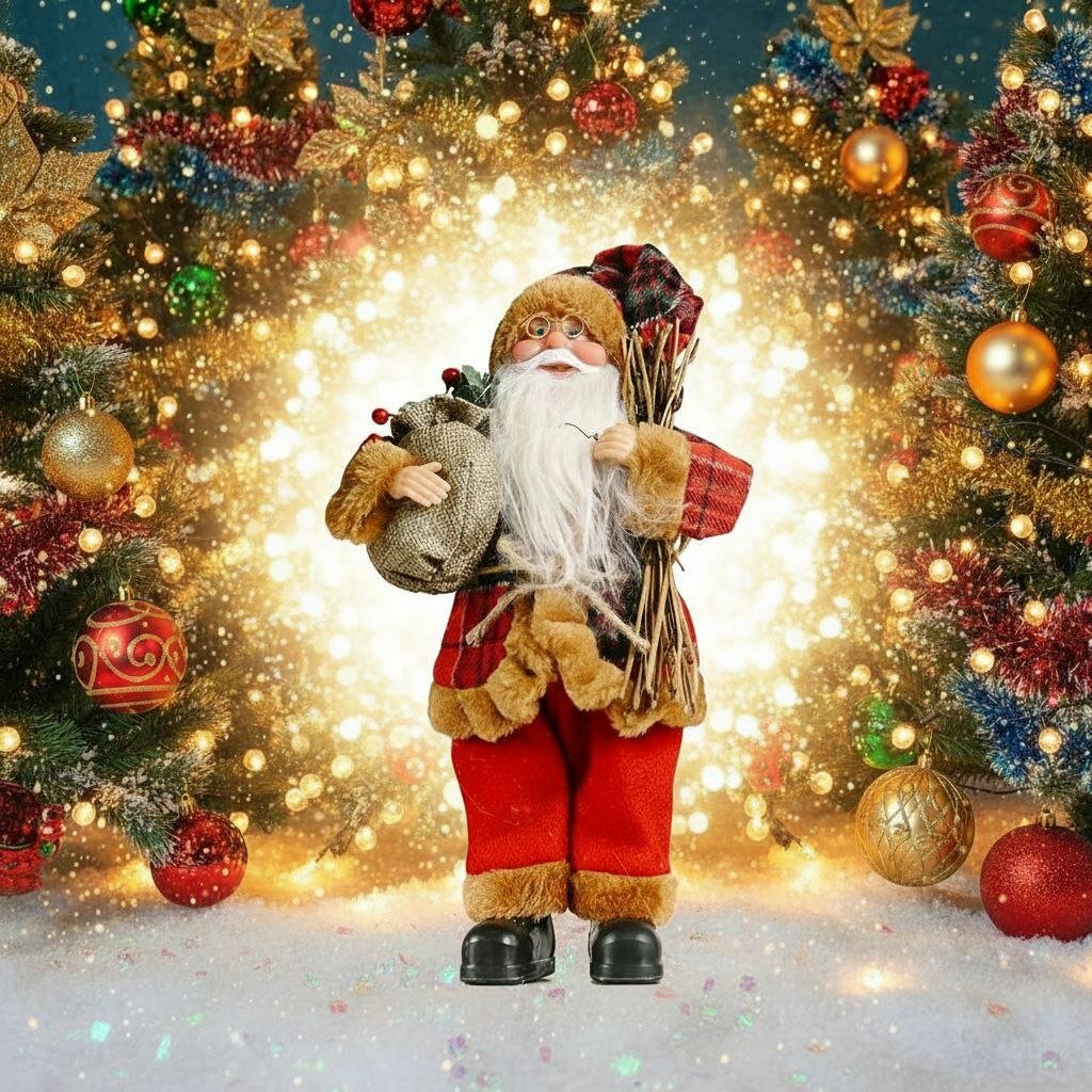 Дед Мороз фигурка 30 см, новогодний декор для дома и под елку, рождественский сувенир, интерьерная фигурка Деда Мороза, подарок на Новый год
