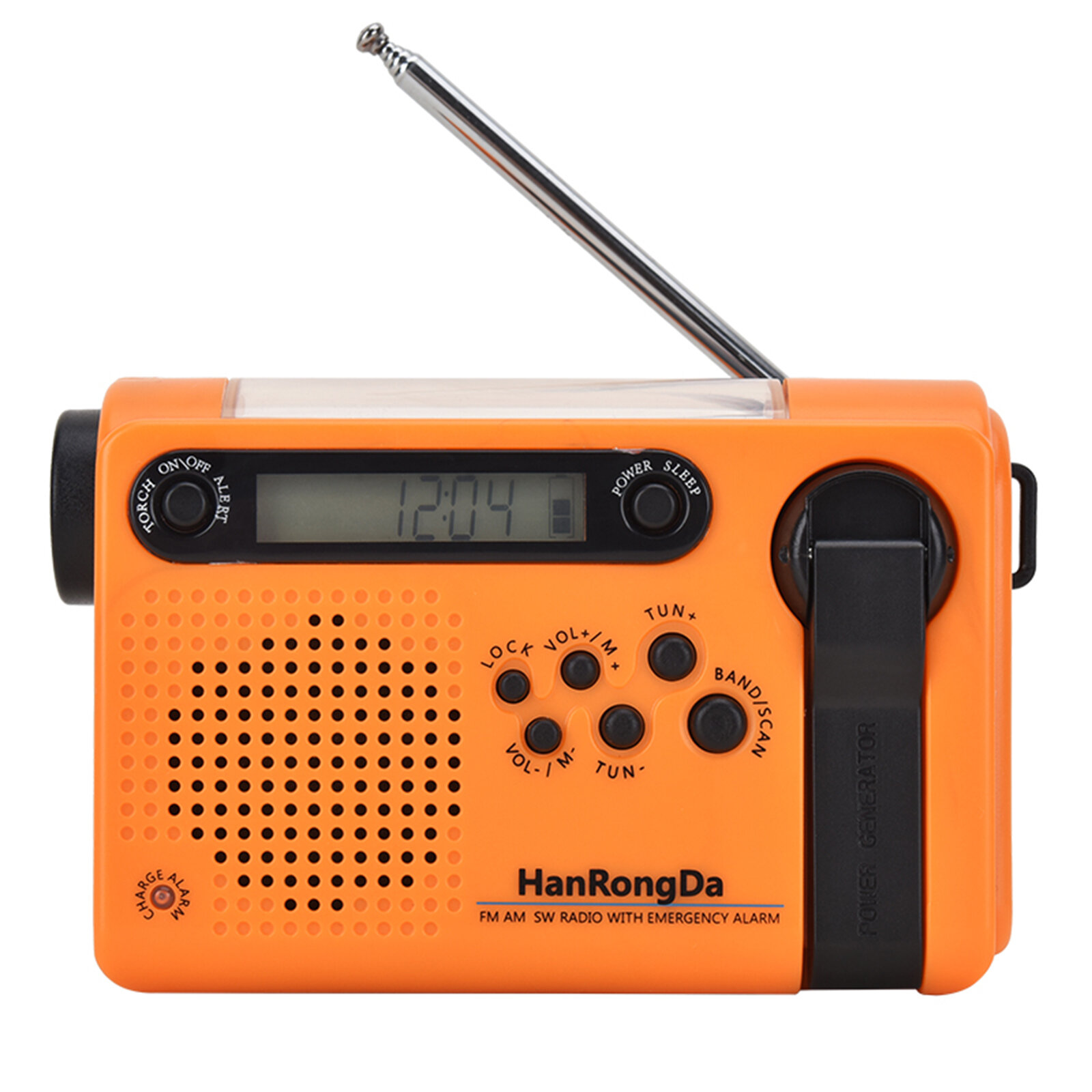 Радио ABS оранжевое 64-108MHz AM 520-1710KHz SW 3-18MHz 18650 2000mAh