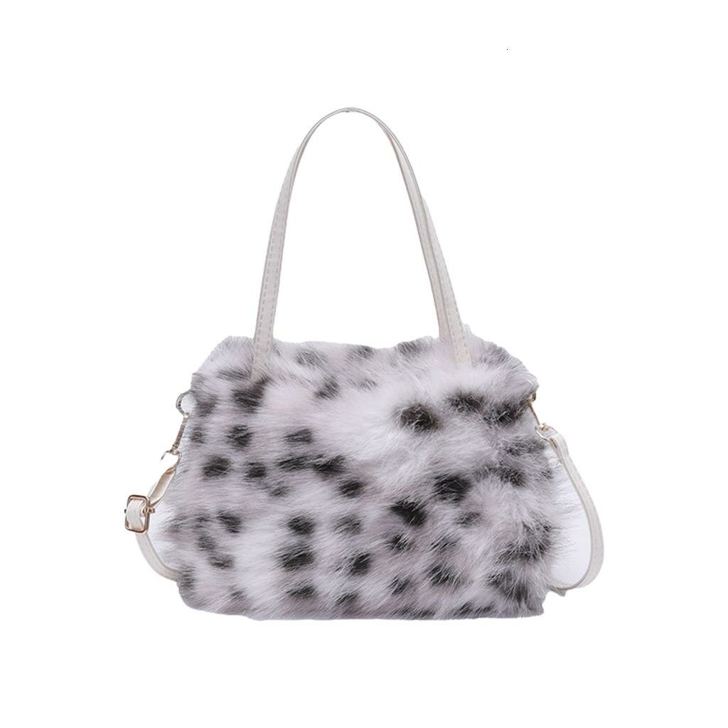 Меховая сумка-мессенджер через плечо-4