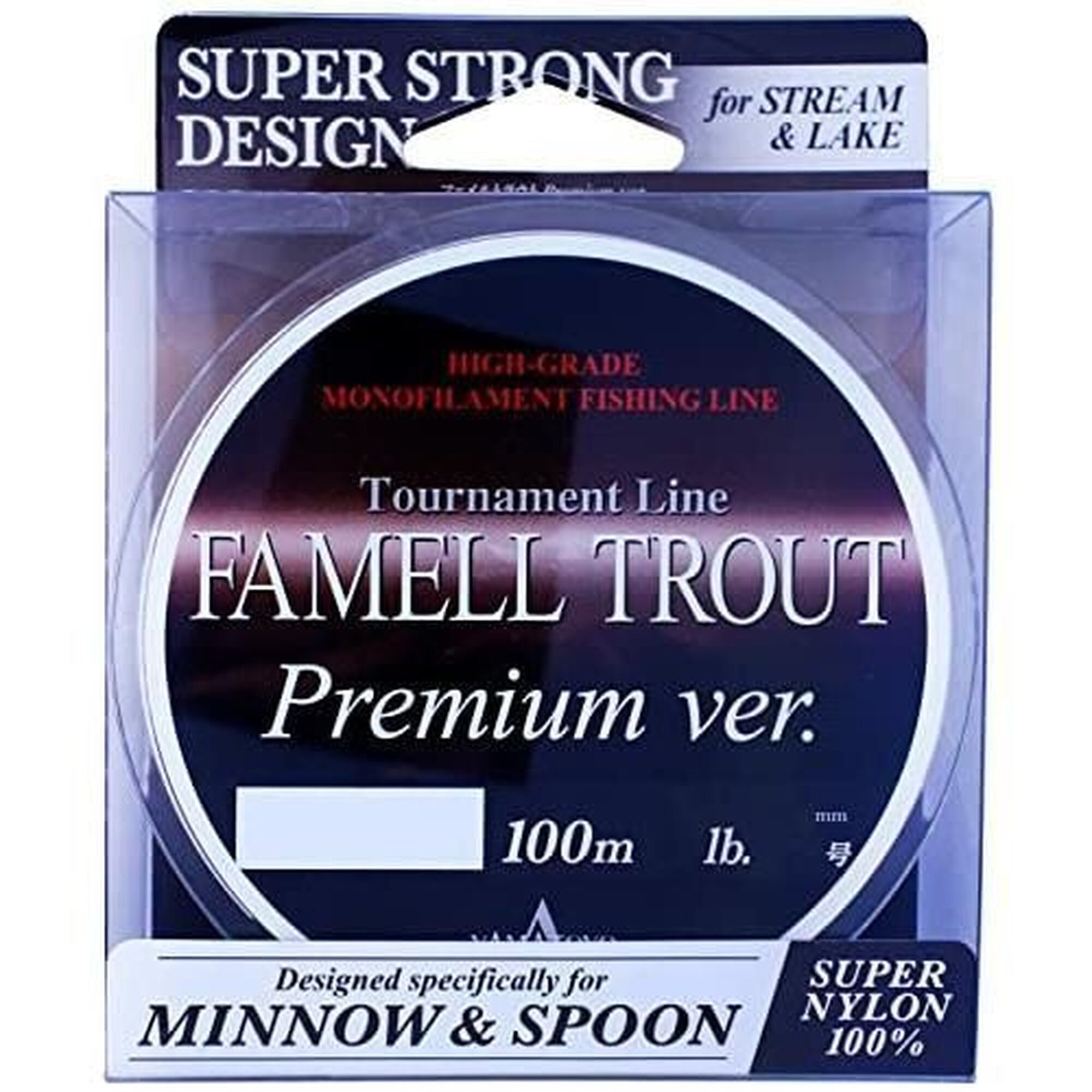 Монофильная леска Yamatoyo Famell Trout for Premium ver, #2, 100 м, Titanium Brown