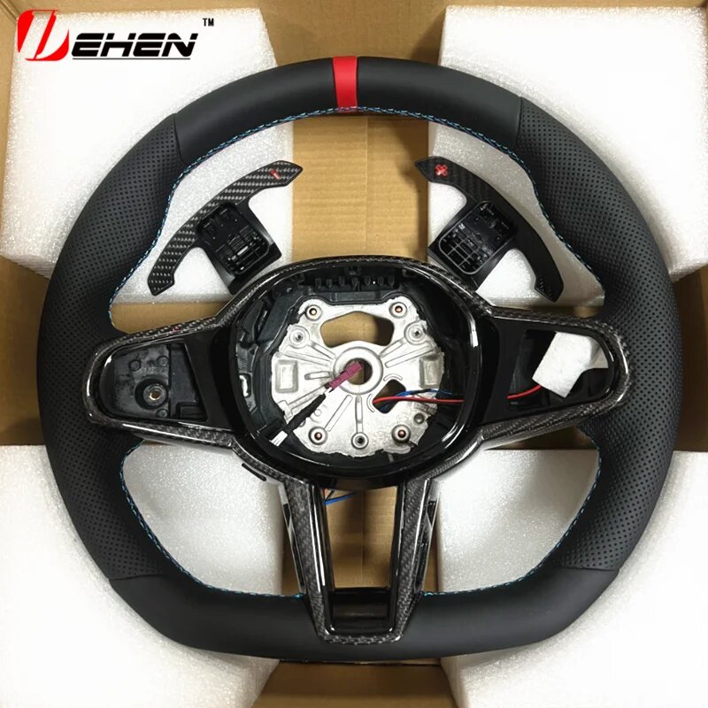 Модернизированный кожаный автомобильный руль для BMW 3 4 5 серии G01 G02 G05 G20 G80 G82 G22 G26 G30 G32 G87 F90 F95 Автомобильные аксессуары style9 leather, For heating For ACC