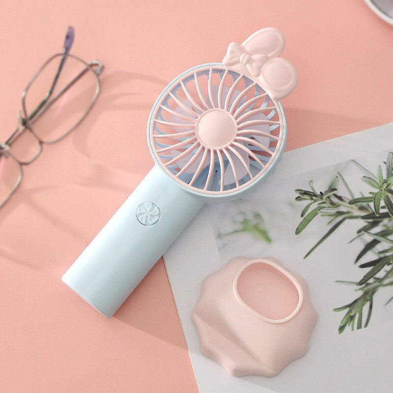 Портативный вентилятор rechargeable handheld fan with phone stand mini usb desk fan для студентов, stylea