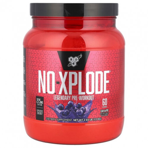 Предтренировочный комплекс Bsn N. O.-Xplode 2,45lbs - виноград (60 порций)