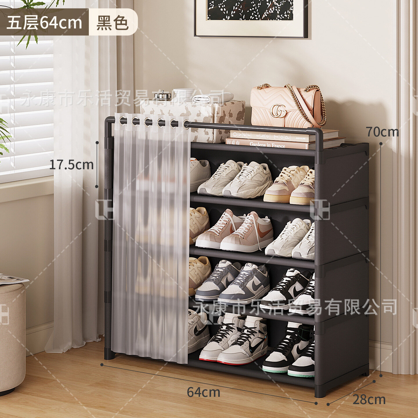 Простая подставка для обуви многоэтажное домашнее дверное проем с дверцами обувного шкаф