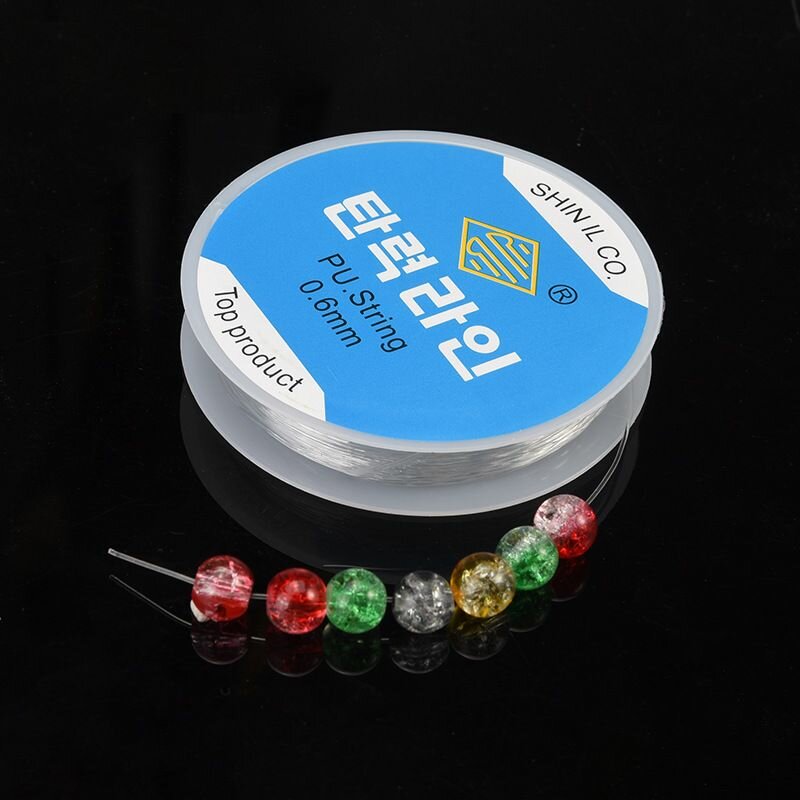 Леска для рукоделия из корейской смолы, 0,5-1,0 мм, прозрачная нить для браслетов, бижутерии и декора, 5-12 м, мягкая и прочная, набор для творчества