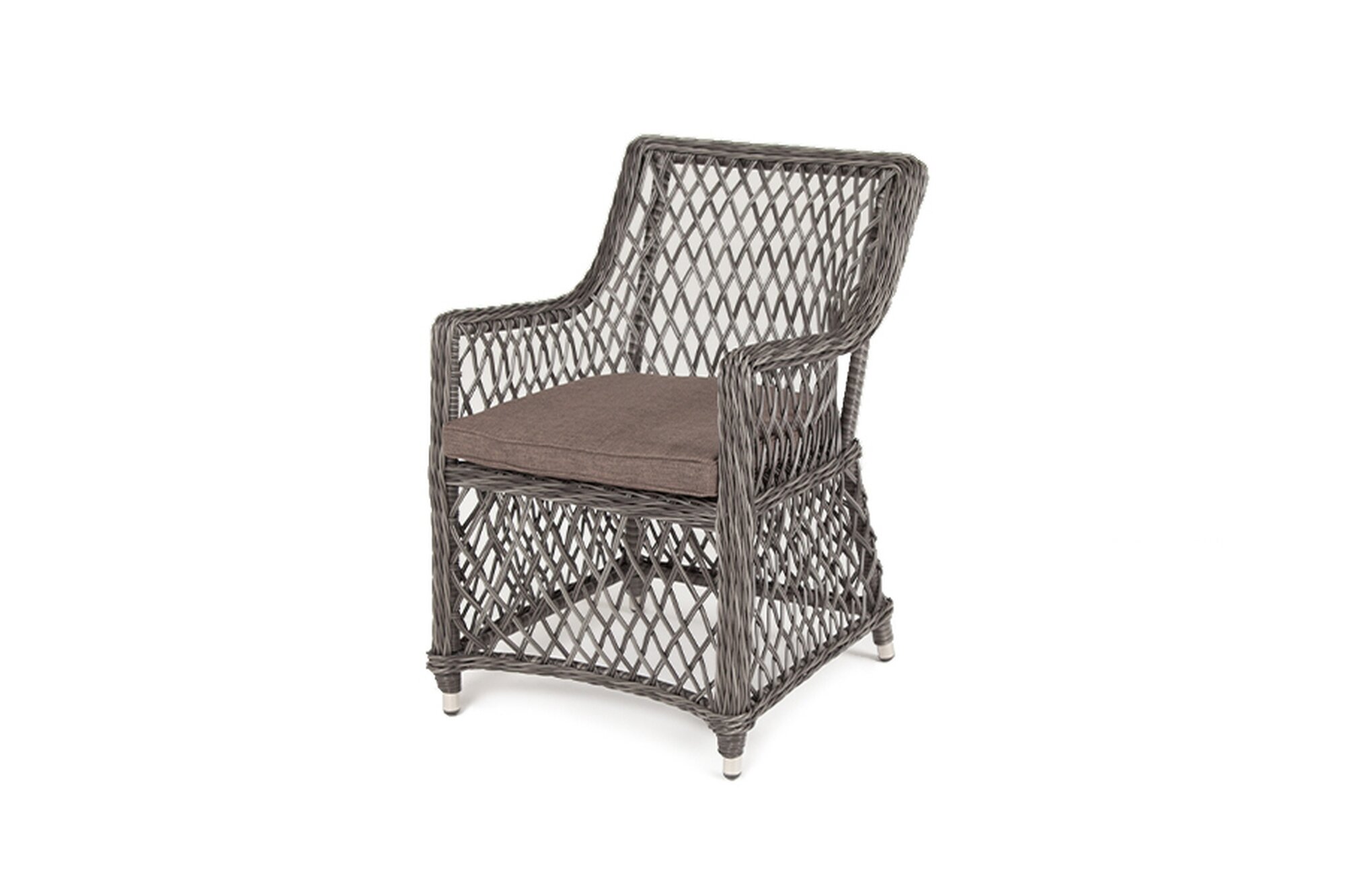 Кресло плетеное "Латте" из искусственного ротанга, цвет графит, 550×660×850