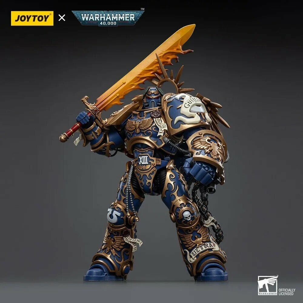 Подвижная фигурка JOYTOY Warhammer 40K 1/18 Примарх Ультрамаринов Робаут Жиллиман Подарочная модель