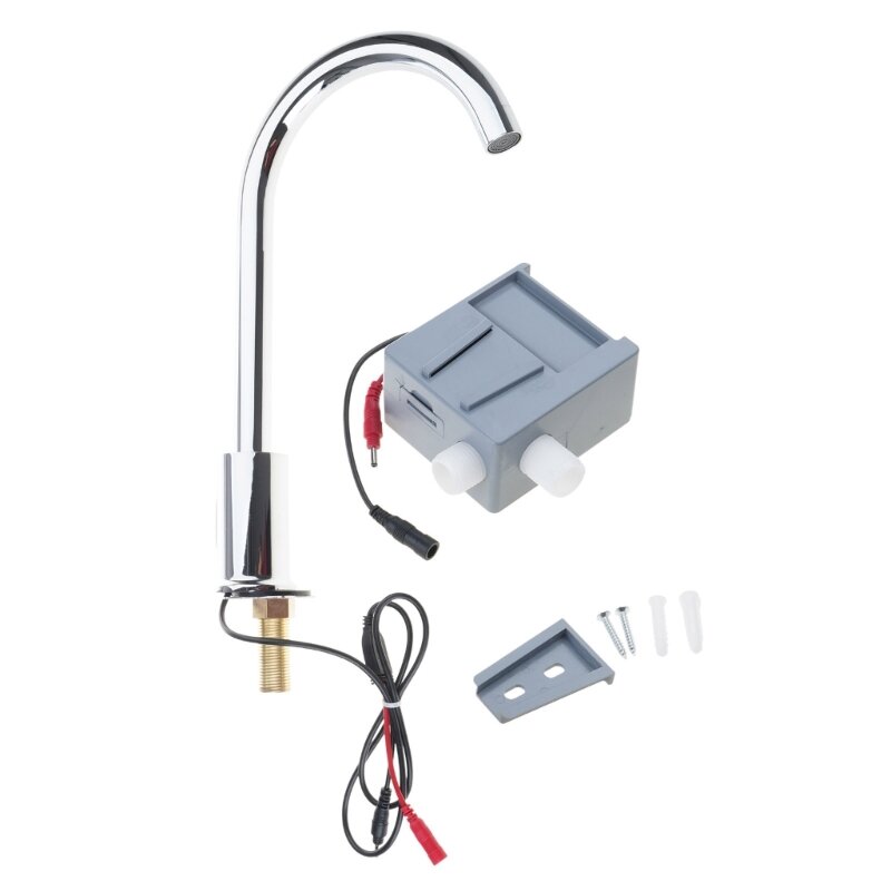 (1 набор) Высокий кухонный бесконтактный смеситель 2 предмета, от батареи