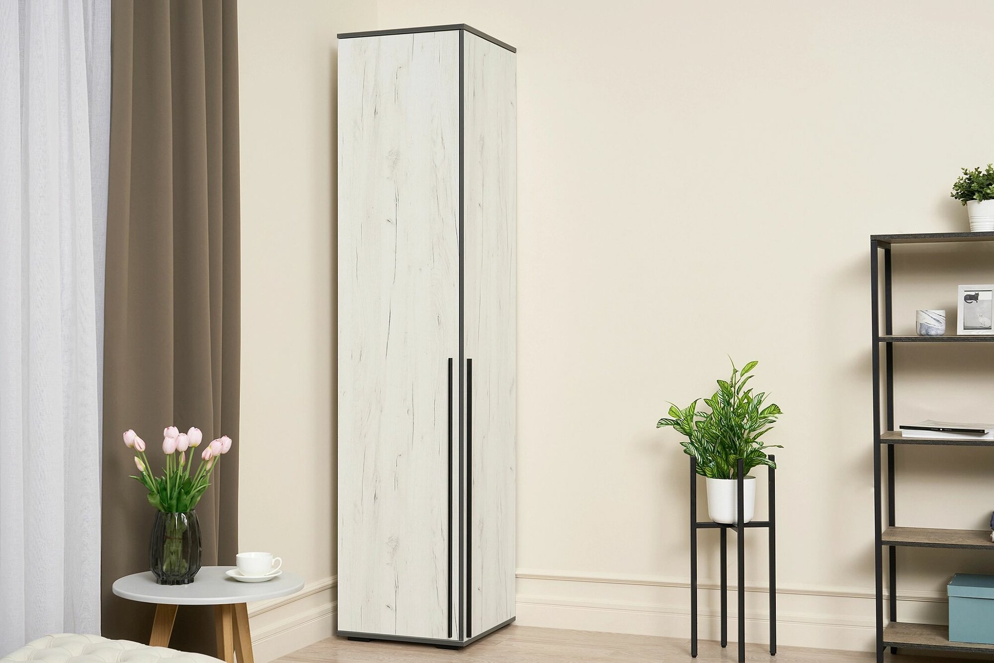 Норд Пенал угловой (Дуб Крафт Белый, Дуб Крафт Белый)