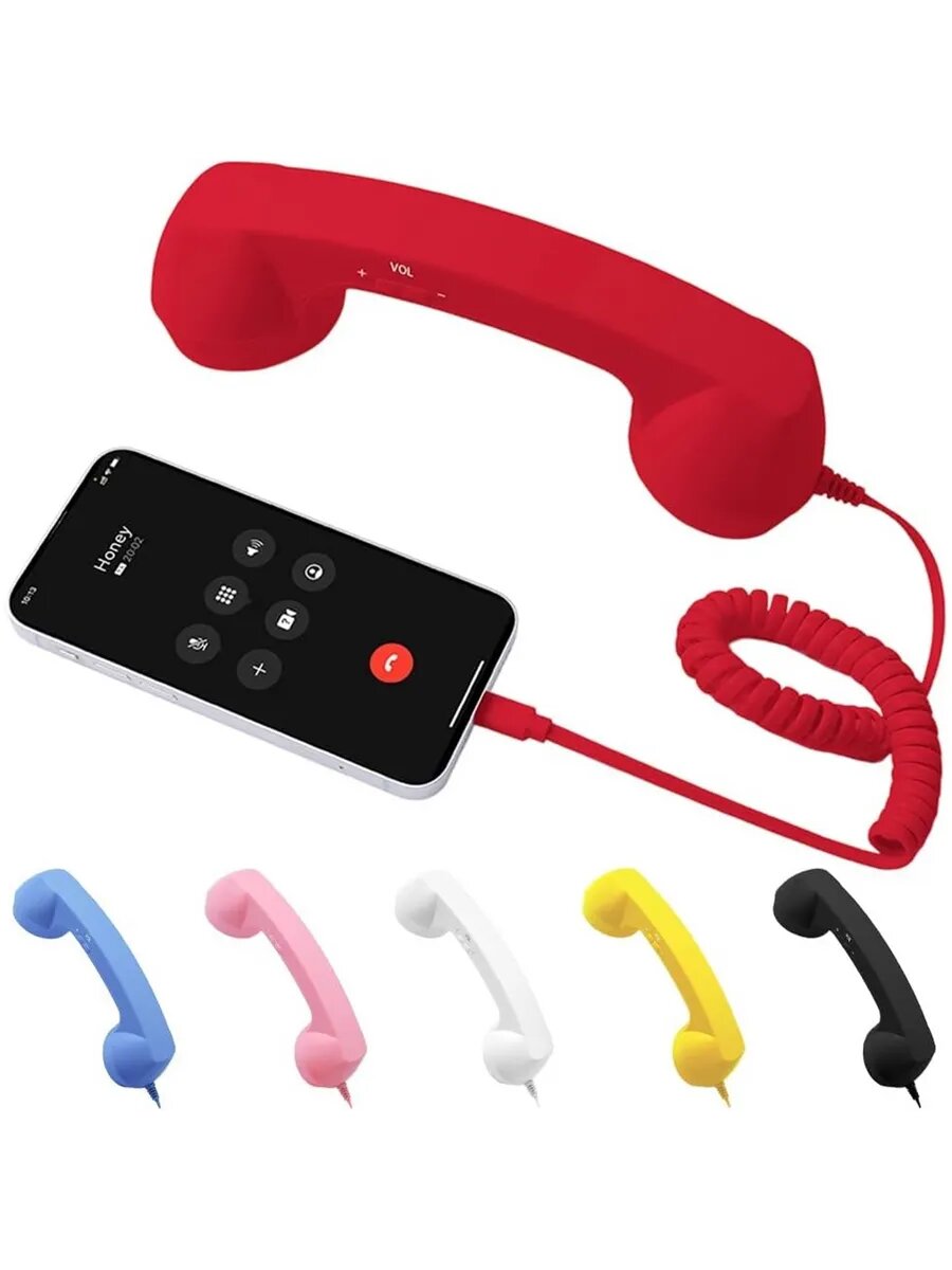 Ретро-телефонная трубка, подключается напрямую к мобильным т