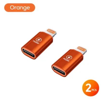 1-4 шт. PD20W USB Type C к Lightning OTG адаптер для iOS Lightning Male к Type C Женский 2Pcs Orange