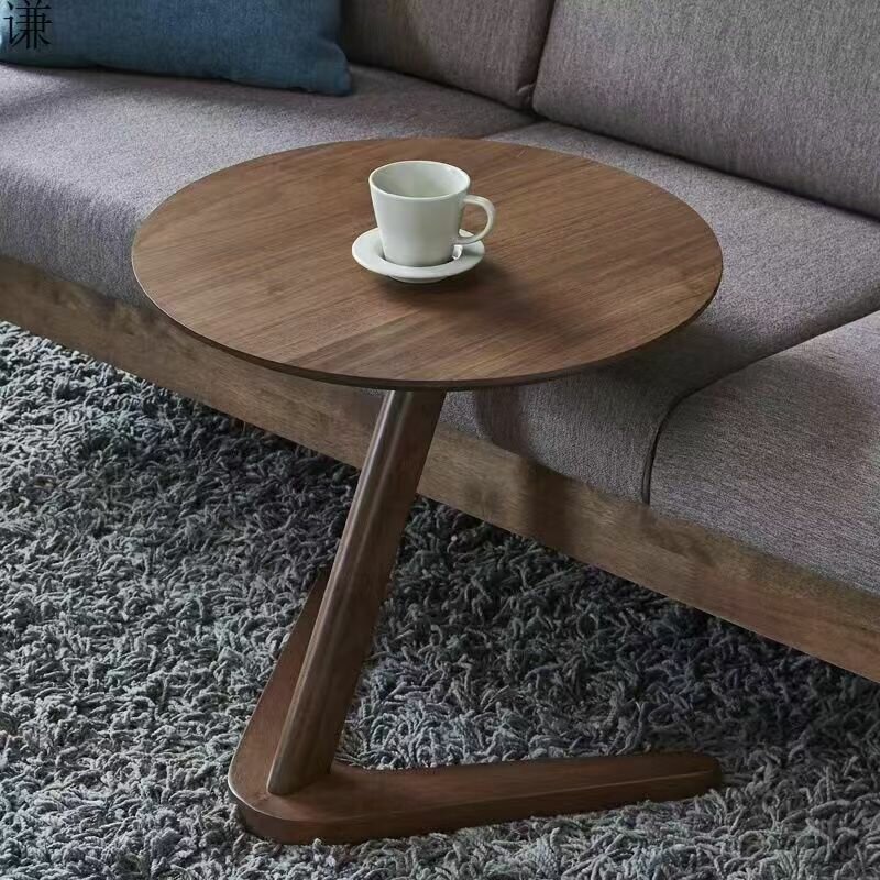 Приставной столик "IKEA" из массива дерева, цвет орех, 40*40*62 см