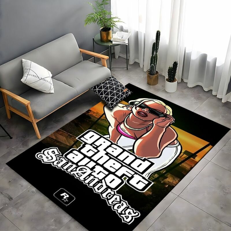 Ковер Grand Theft Auto, нескользящий, противообрастающей и легко моющийся