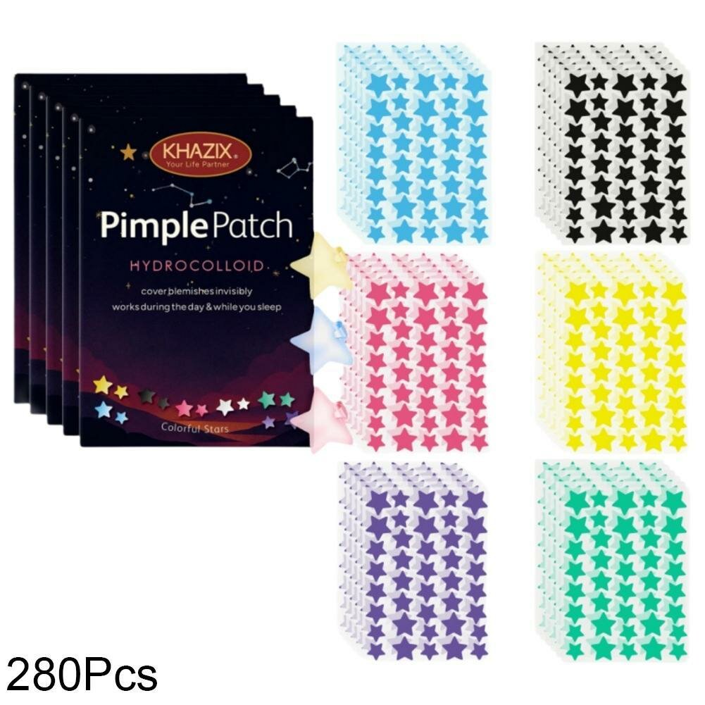 240/280 шт. Патчи от прыщей гидроколлоидные / наклейки от прыщей в виде звездочек