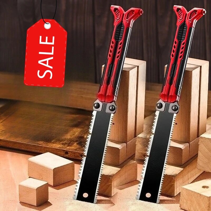 Сверхострая садовая ручная пила для обрезки фруктовых деревьев, портативная мини-деревообрабатывающая специальная одноручная двусторонняя ручная пила из стали SK5