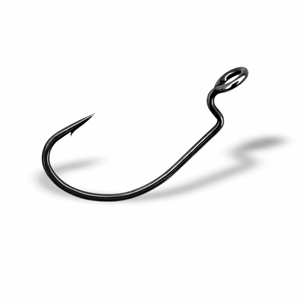 Крючок GURZA-WORM 101 LE BN (Размер # 2/0; 4шт Черный)