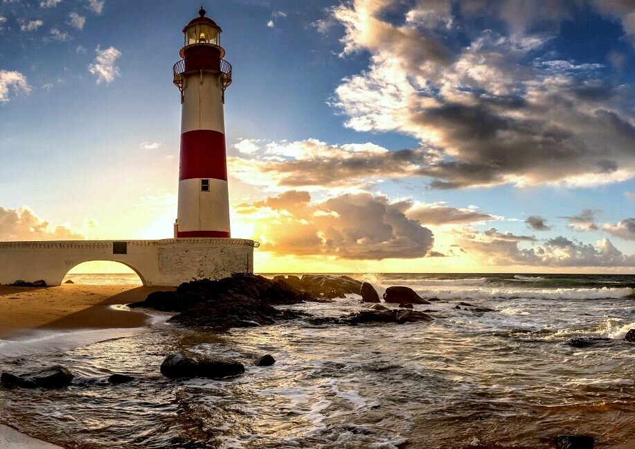 "Морской маяк". 30*42 см. Постер интерьерный А3_005.