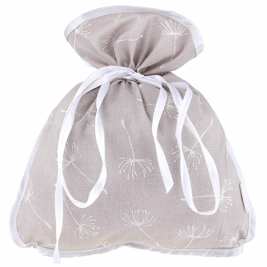 Эко-мешочек Домашняя Мода Одуванчики , бежевый, из хлопка, с завязками, 25х30 см (М1-2/3-о)