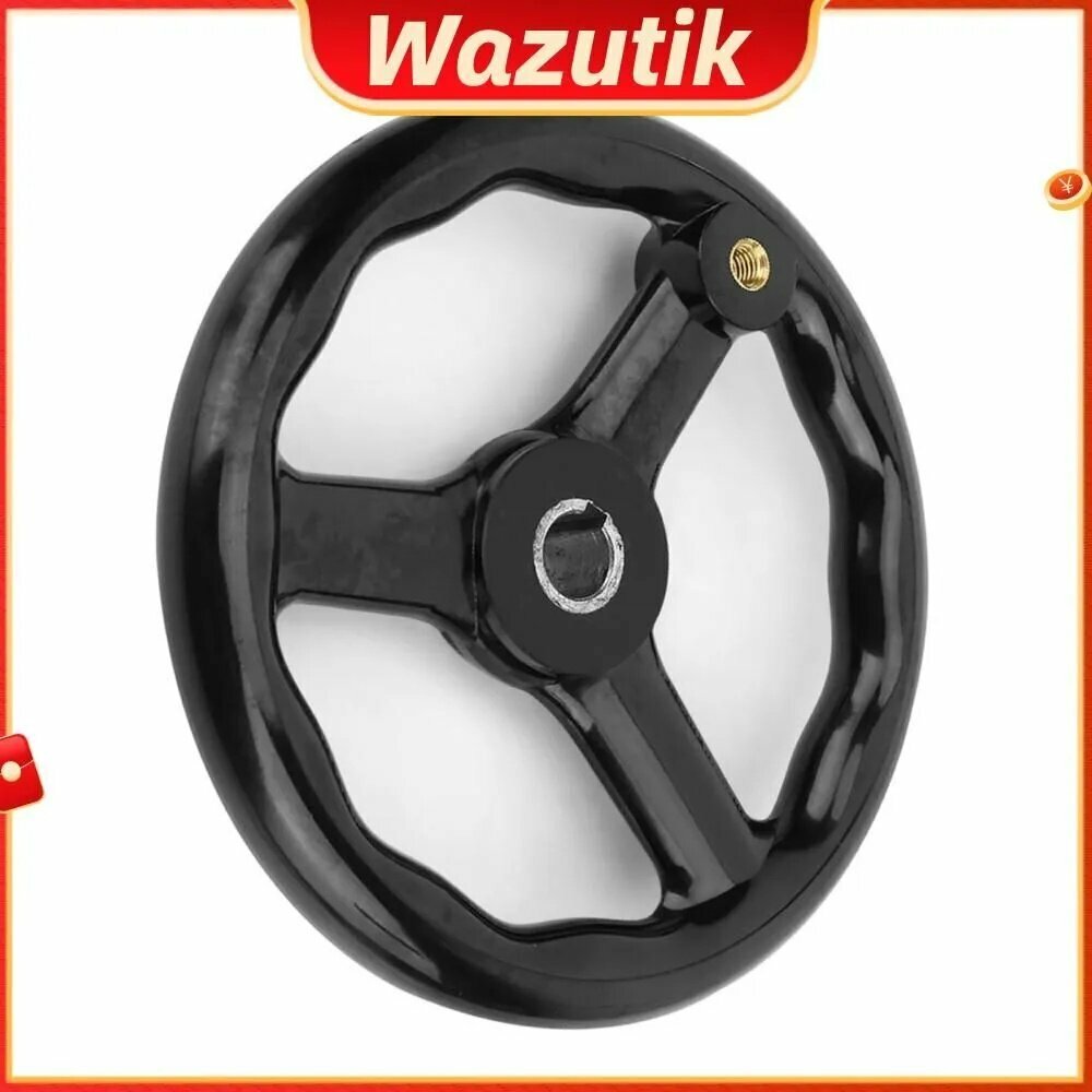 Черное колесо ручного управления из высококачественного бакелита, прочное и эффективное для всех станков