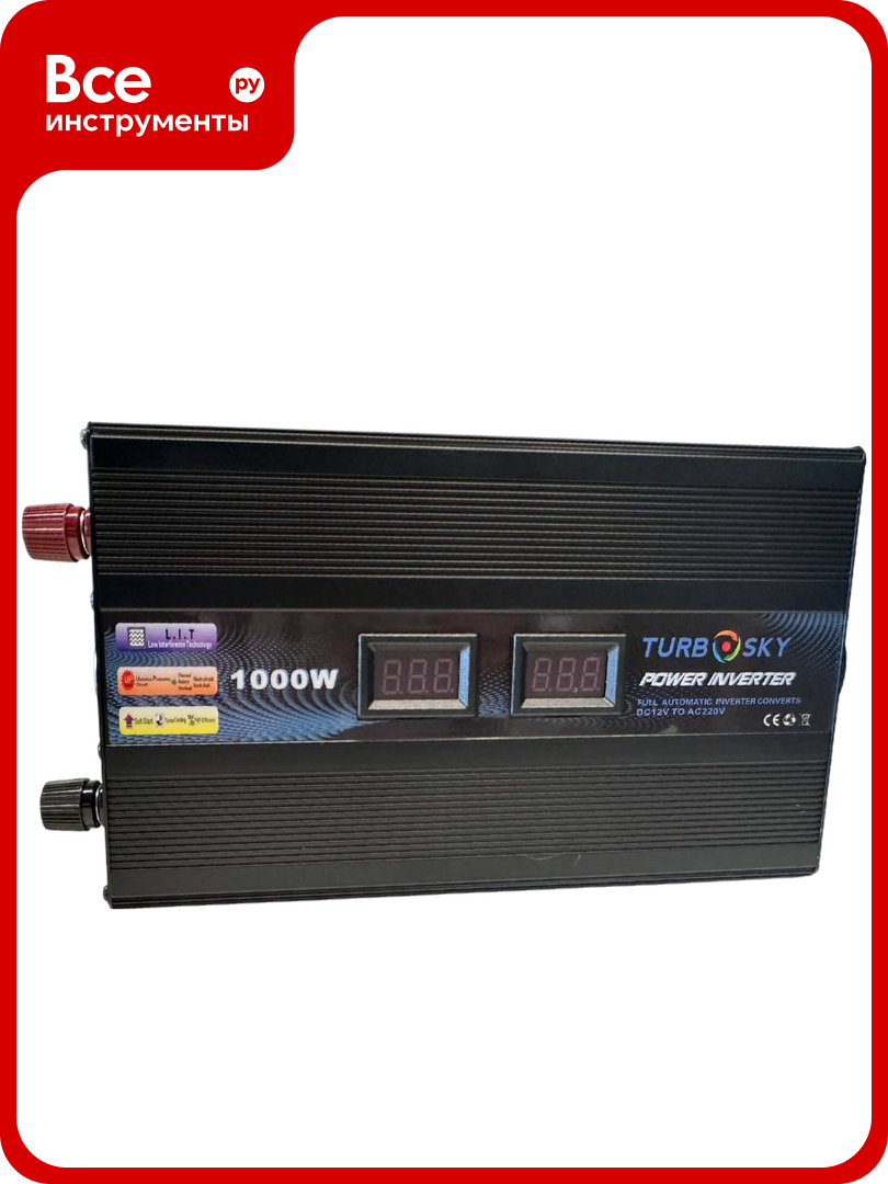 Инвертор Turbosky PL-1000 9594_a, Компактный инвертор позволяет преобразовывать dc-12v в ac-220v
