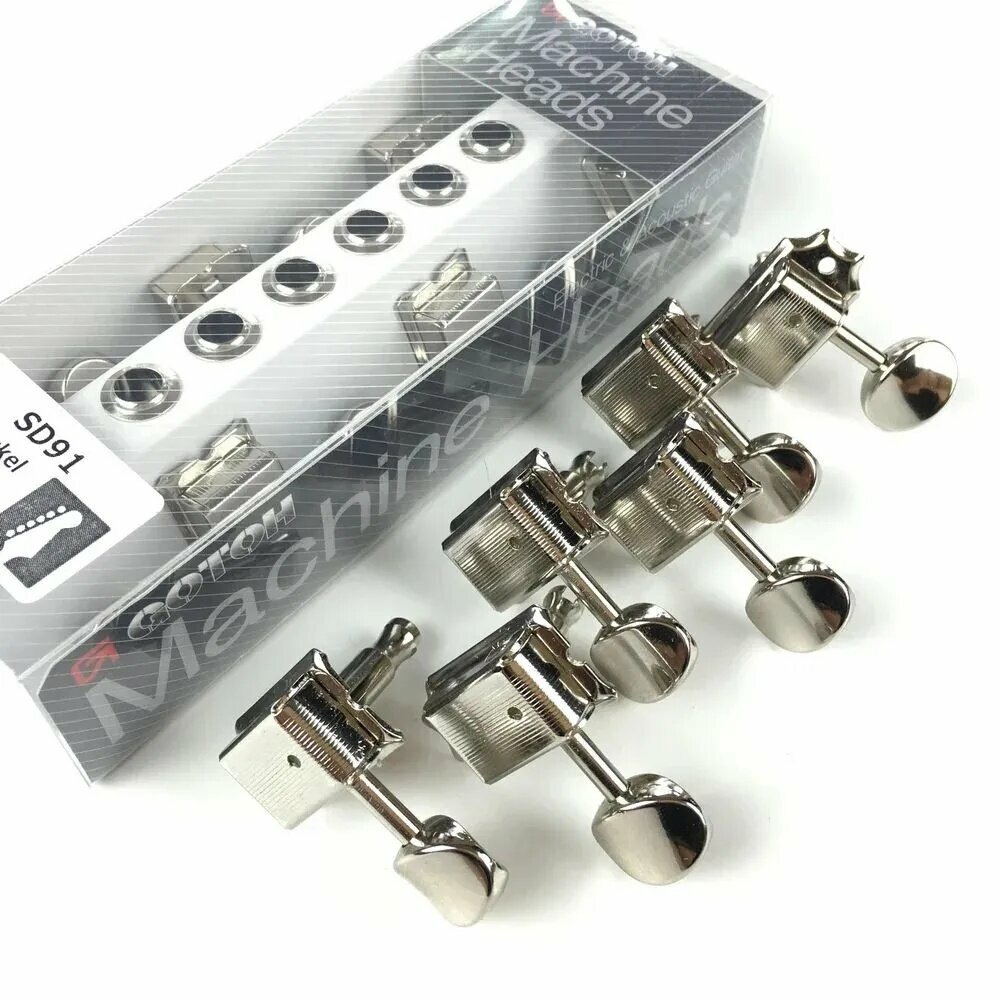 Винтажный тюнер для электрогитары GOTOH SD91-05M с никелем, 6 проводов, сделано в Японии. Аксессуары для гитары.