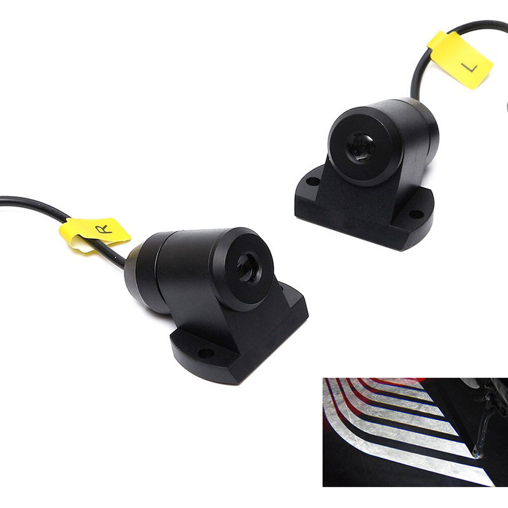 Мотоциклетные светодиодные фары набор проекционных фаров Ангельские крылья ночные Светодиодные лампы для мотоциклов электробайков черный цвет белый синий красный 9-36В 3Вт длина кабеля 2 метра размер 38*38*20мм в комплект входят 2 светодиода с кабелем 2