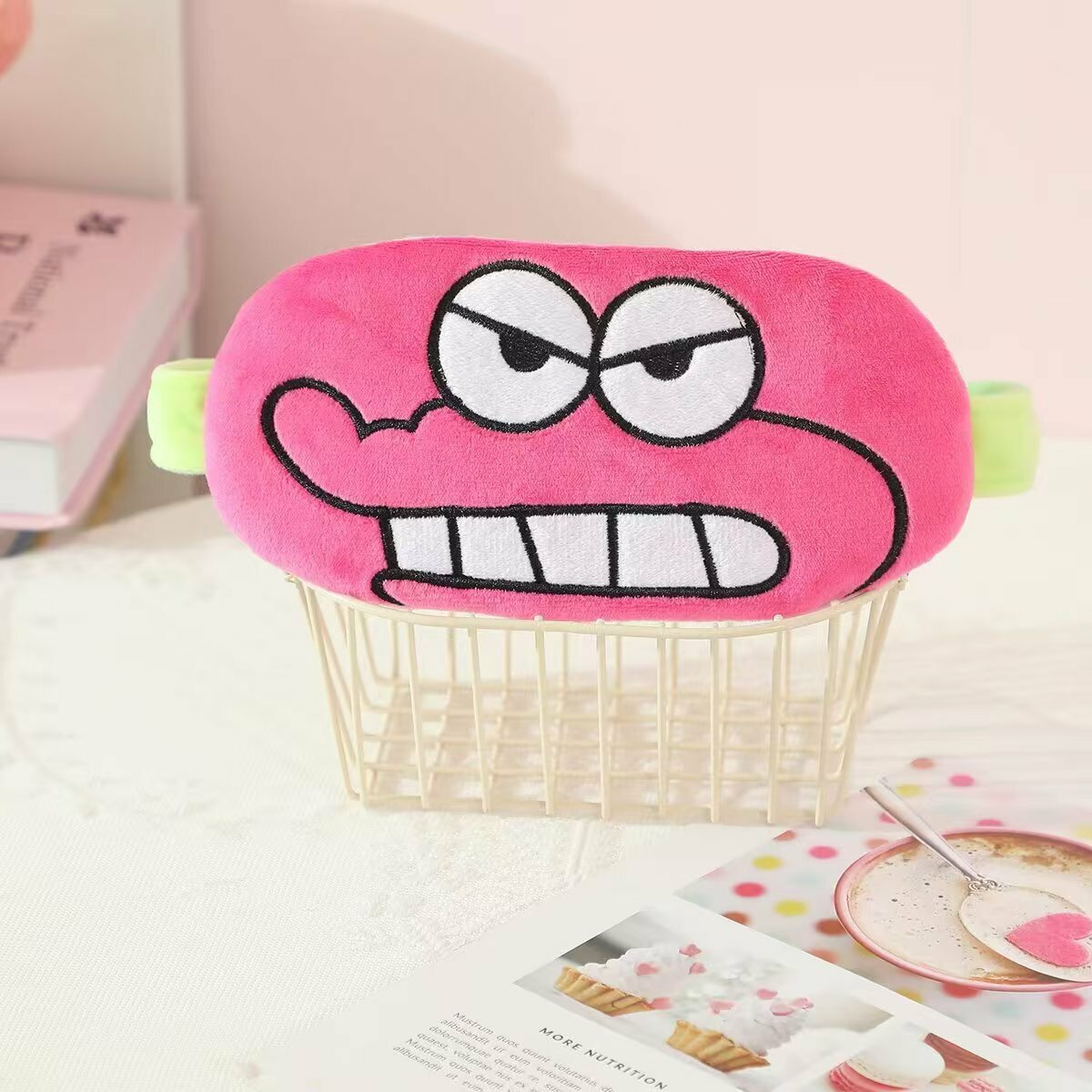 Милая мультяшная маска для сна, солнцезащитная, для путешествий, для студентов, для мужчин и женщин, снимает усталость глаз, мягкая, дышащая.