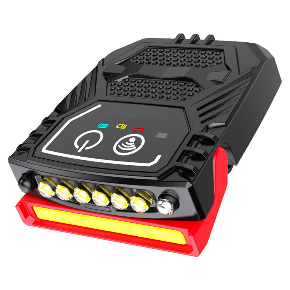 Открытый Налобный Фонарь Кемпинг Кепка Шляпа Датчик Света Светодиодная Клипсовая Лампа USB Перезаряжаемая