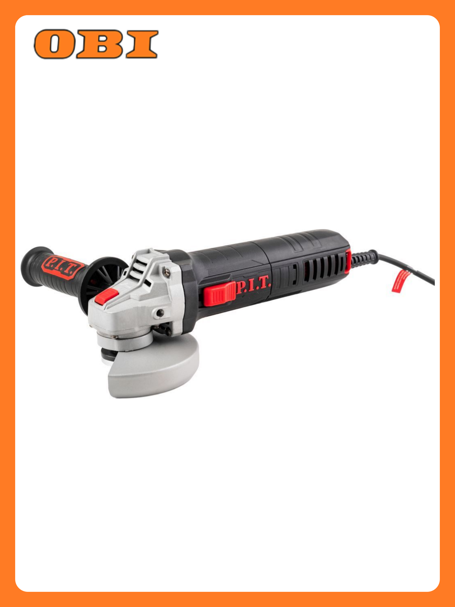 УШМ P.I.T PWS125-C4, 850Вт, 11 000об/мин, 125мм, антивибрационная, пылезащитная