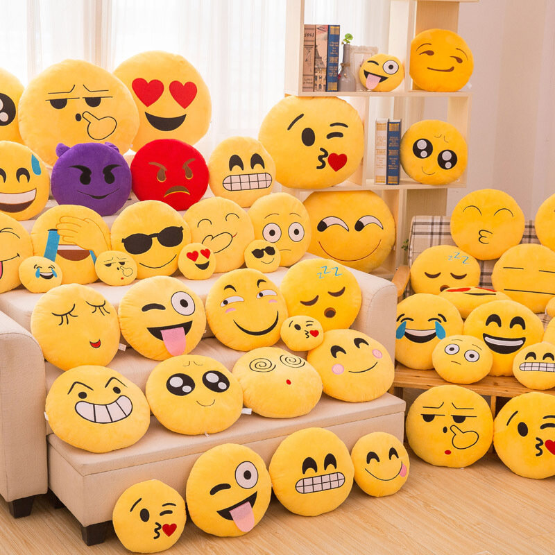 Плюшевая игрушка-подушка с эмодзи QQ, подарок для детей, оптовая продажа для уличных киосков, кукла с возможностью