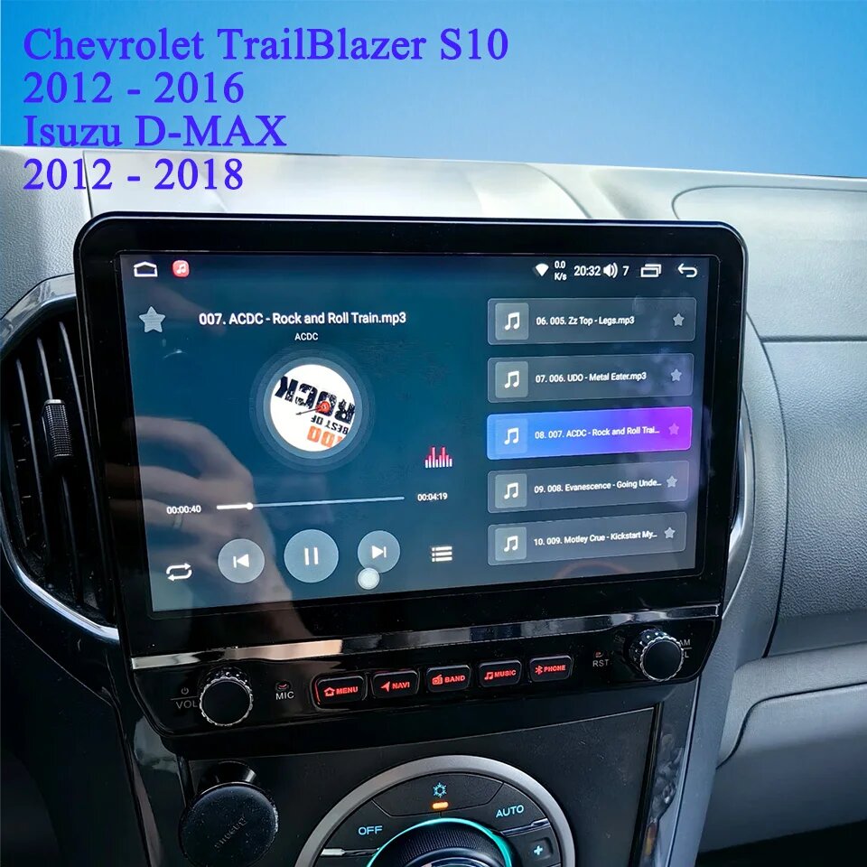 8G + 128G Android 14, автомобильный радиоприемник, аудио, музыка, DVD, кассета, GPS Navi Entertainment HU для Isuzu D-MAX TrailBlazer S10 2012-2018 14.0 8G 128GB 8Core