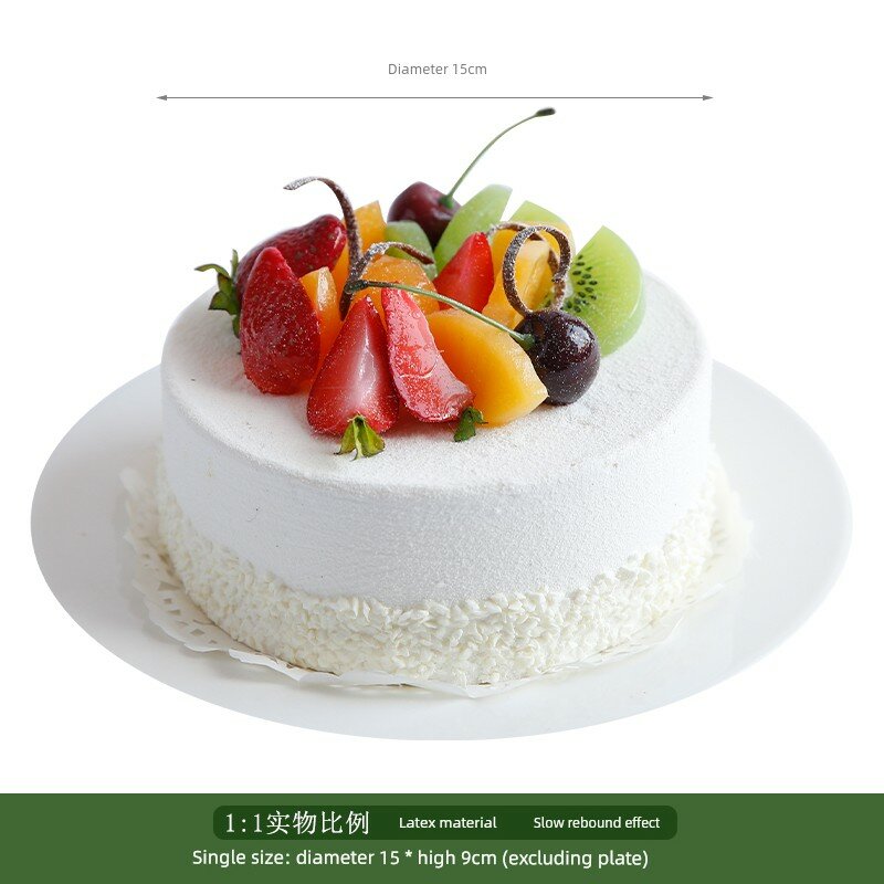 6inch 8inch Имитационная модель торта, образец кухонных украшений, клубника, фруктовый торт, мусс, шоколадный торт