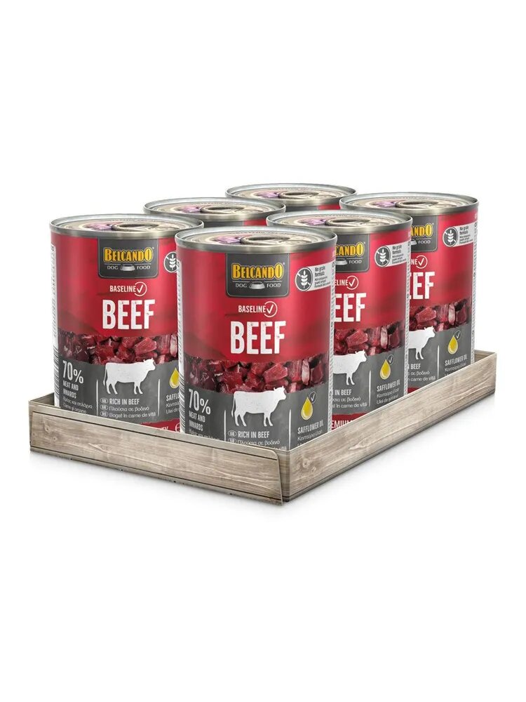 Консервы Белькандо Говядина / Belcando Rich in Beef. Набор 6 банок по 800 г.