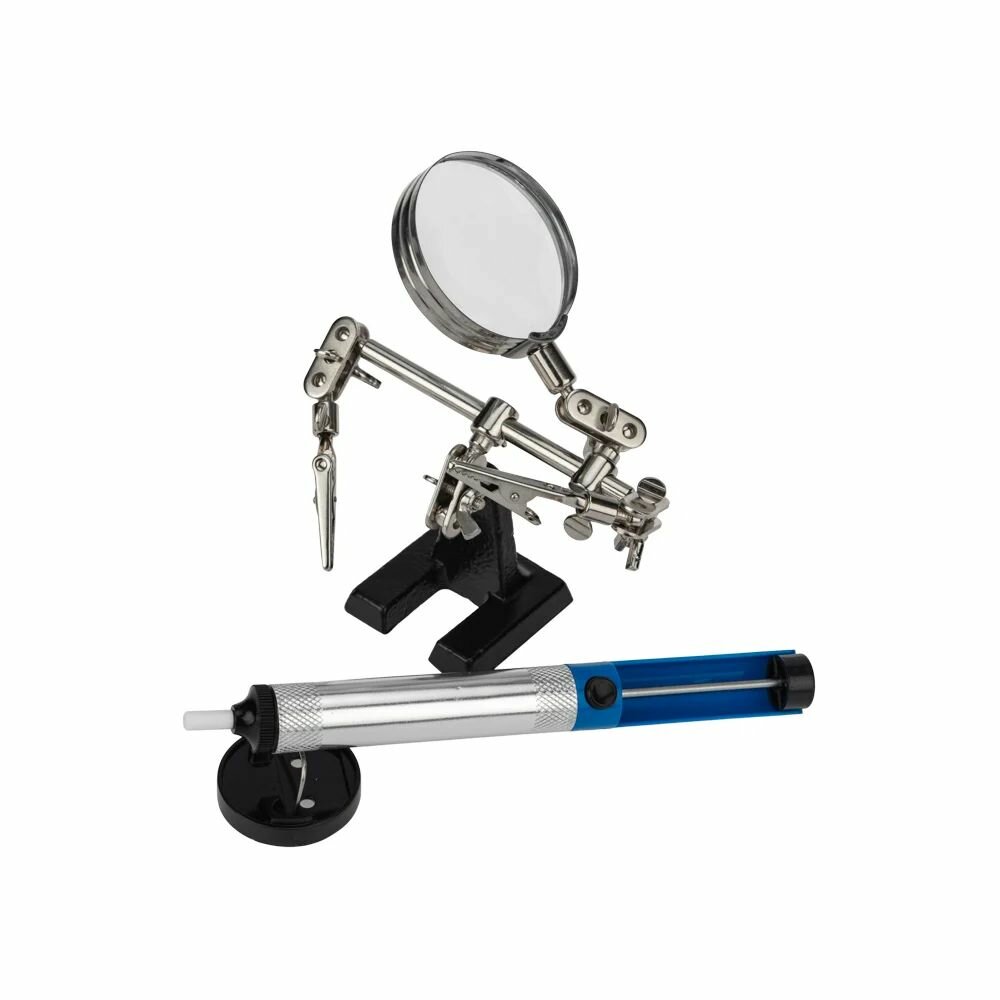 Набор для пайки REXANT к22 вспомогательный (держатель третья рука, подставка, экстрактор) 09-3762