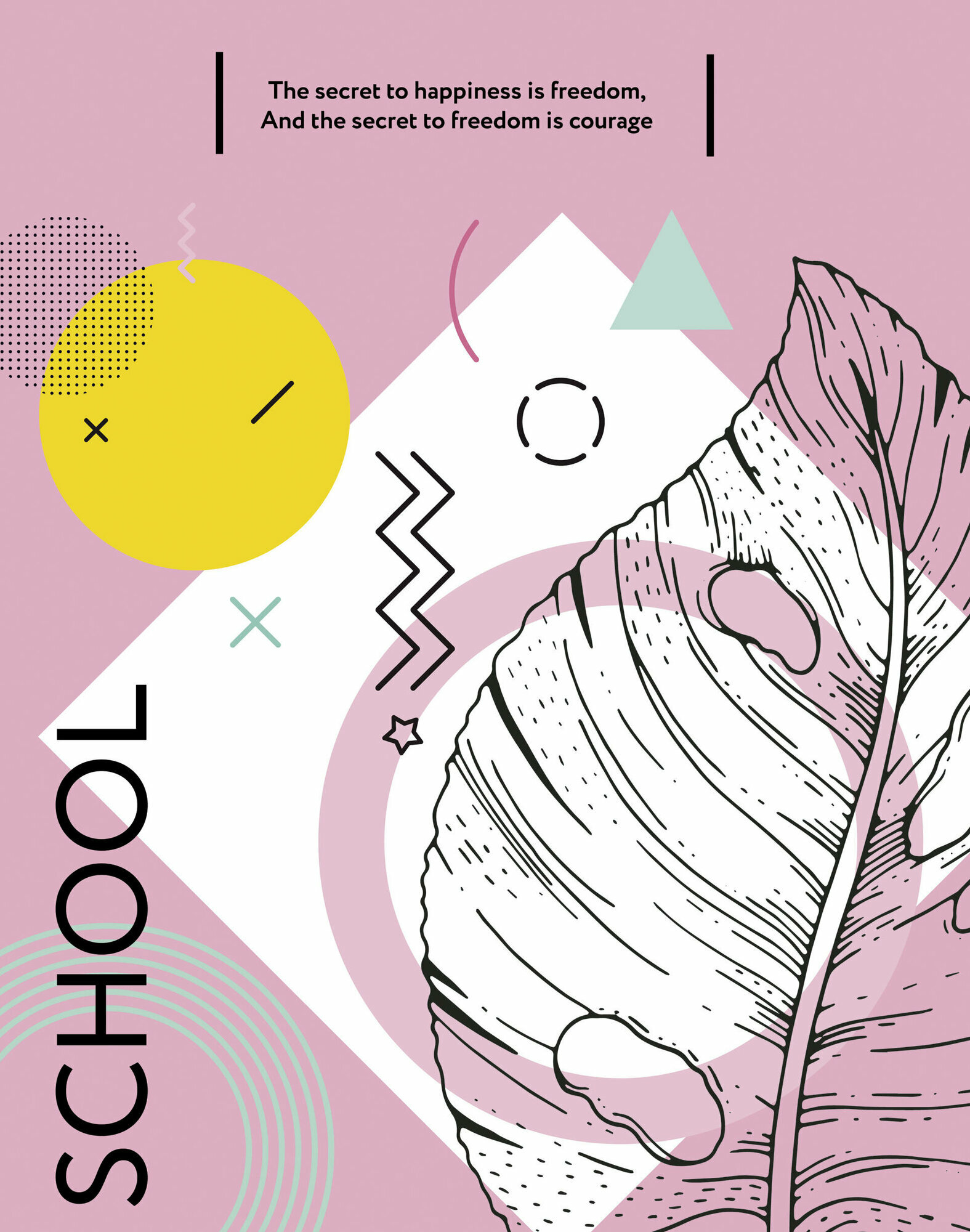 Дневник школьный. Тропики (А5, 48 л, печать по эко-коже)