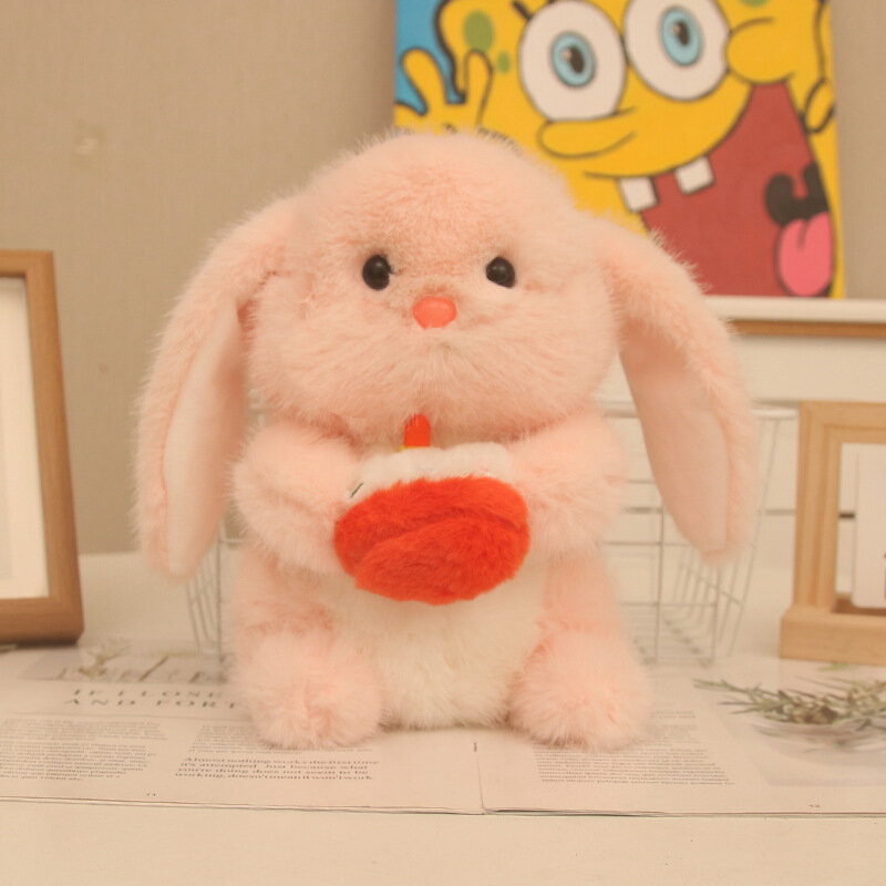 Милая плюшевая кукла-кролик Mimi Mink Cake Rabbit — изящная и очаровательная игрушка для вашего лучшего друга — кролик с висячими ушами.