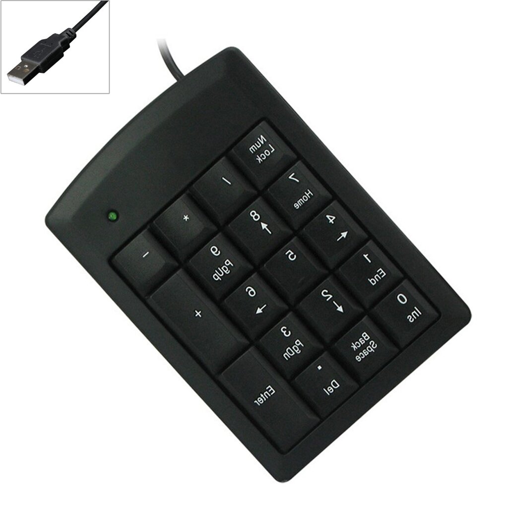 Портативная цифровая клавиатура, набор текста с 18 отключениями клавиш, интерфейсы USB PS2s, клавиатура для работы бухгалтера-кассира на ноутбуке