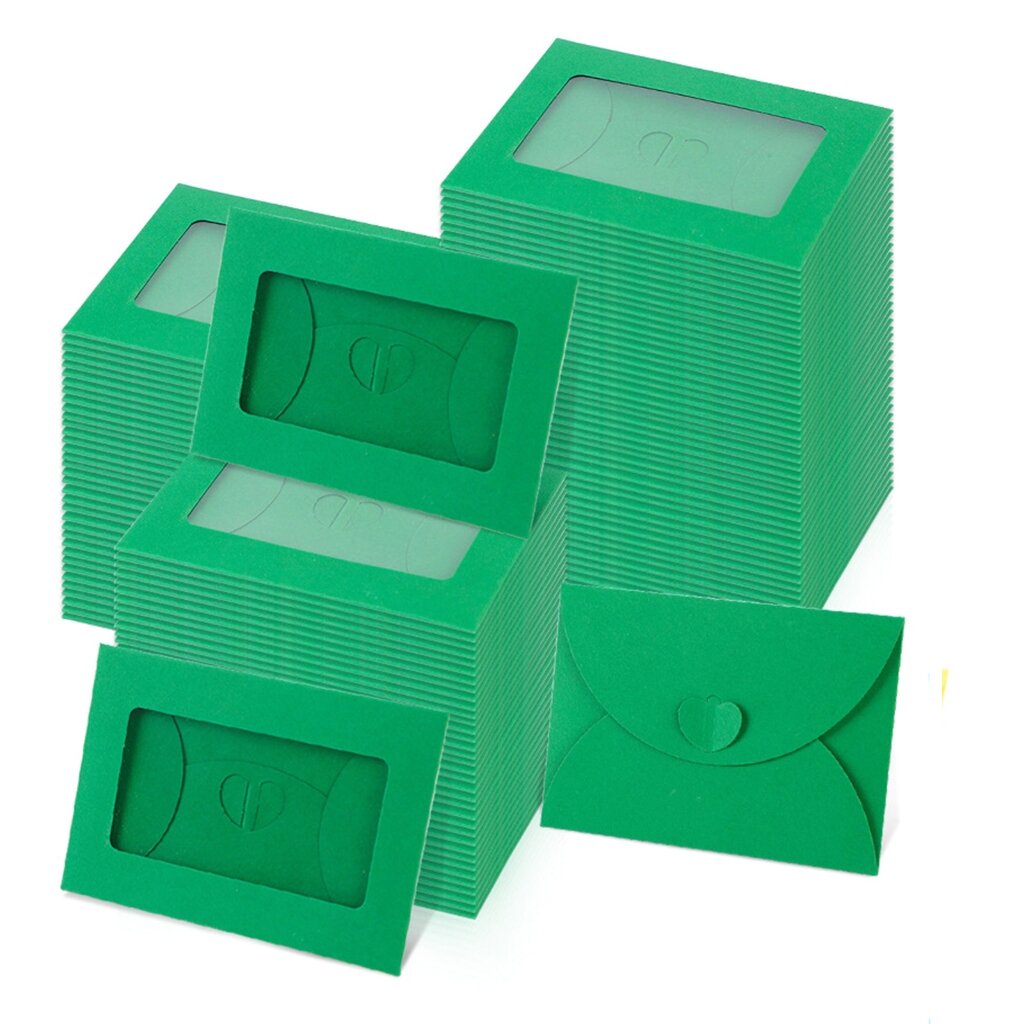 Деловой картонный конверт из цветной крафт-бумаги с застежками-50шт.