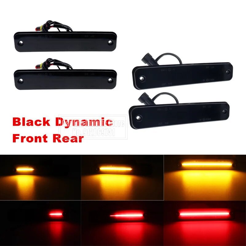 2/4 шт. светодиодный комплект крыши кабины, комплект боковых габаритных фонарей, Black Dynamic F R