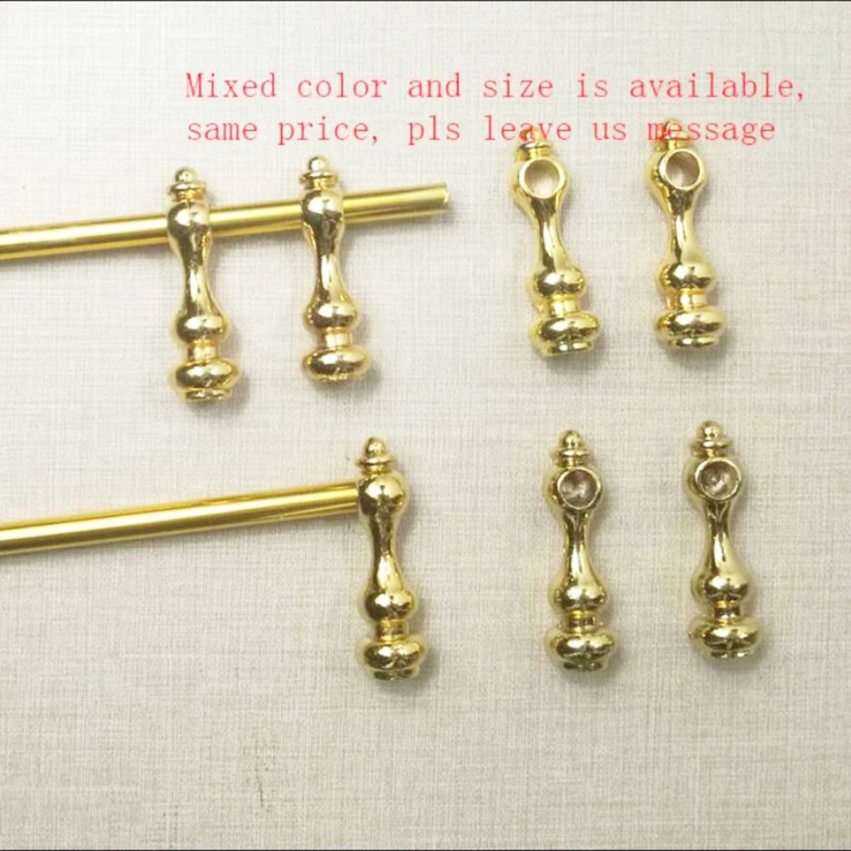 Кронштейны для мебели, сталь, Hollw gold color