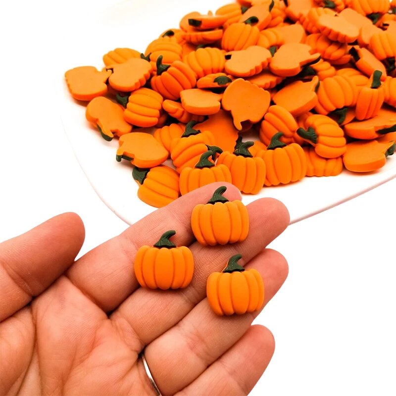 Миниатюрные кабошоны тыква из смолы 10/20 шт. 10pcs