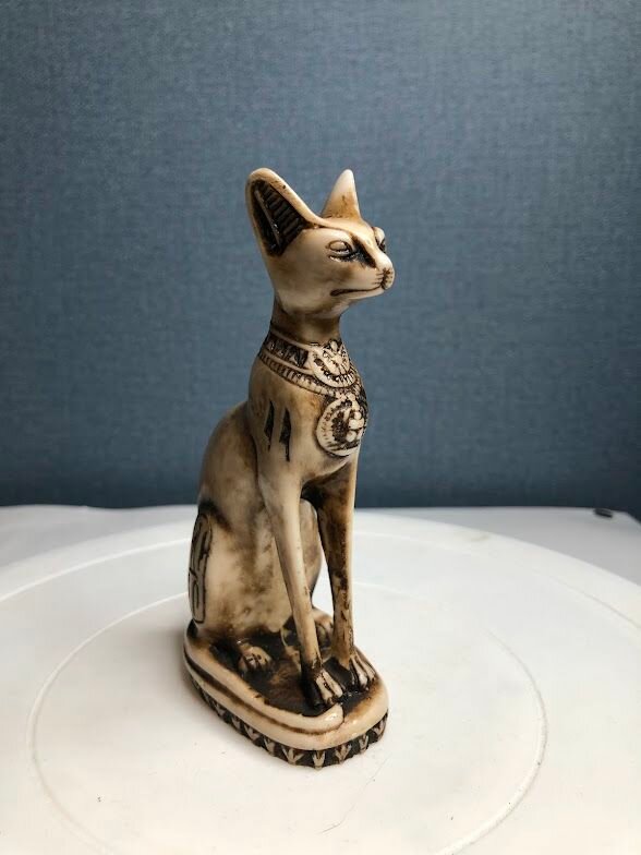 Статуэтка Египет "священная кошка -богиня Бастет", 13см, камень, ручная работа
