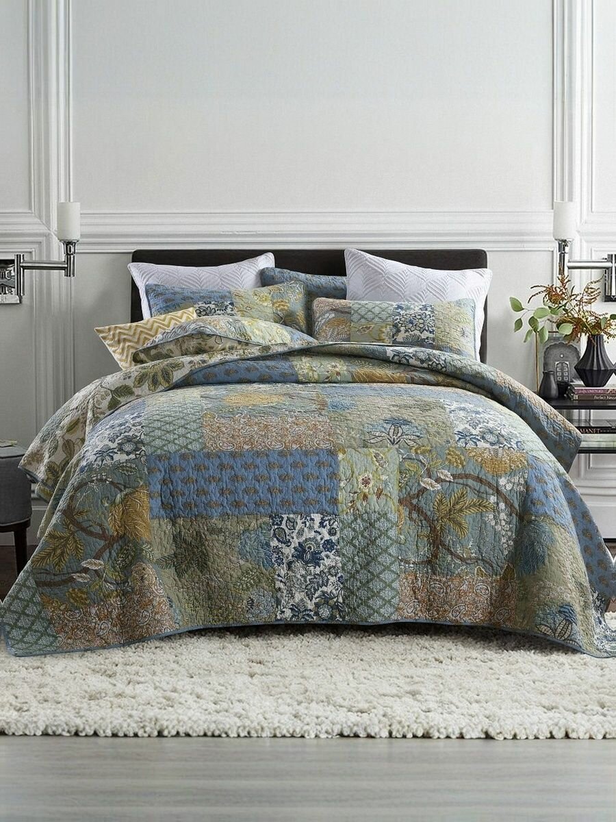 Autumn Dream/Покрывало, уютный мягкий 100% хлопок, теплое тонкое одеяло, домашний матрац, 250х270 см