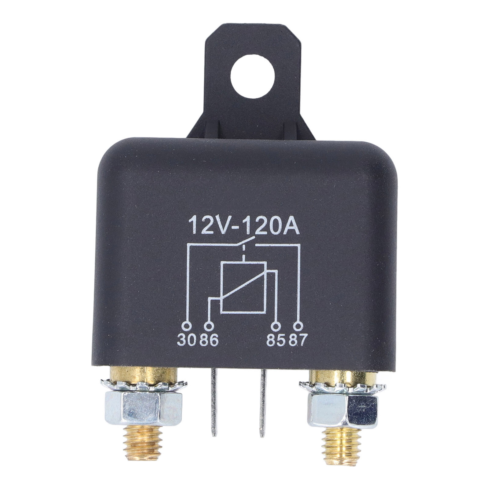 Автореле стартера 2,4 Вт 120 А, 4 контакта, нормально разомкнутый контакт, латунная катушка, высокая пусковая мощность, автореле-переключатель 12 В