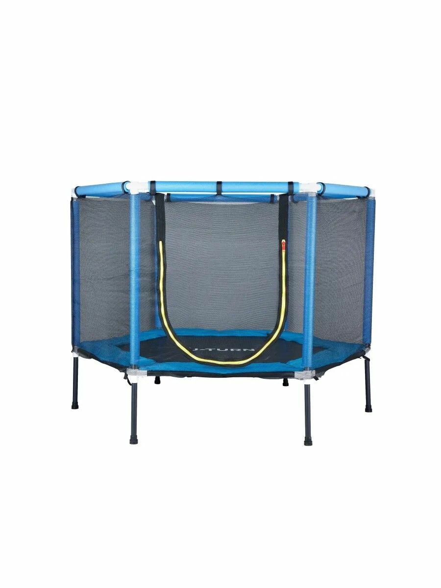 Батут U-TURN БСП-0673 Детский / До 120 кг / 157см / С сеткой / Голубой