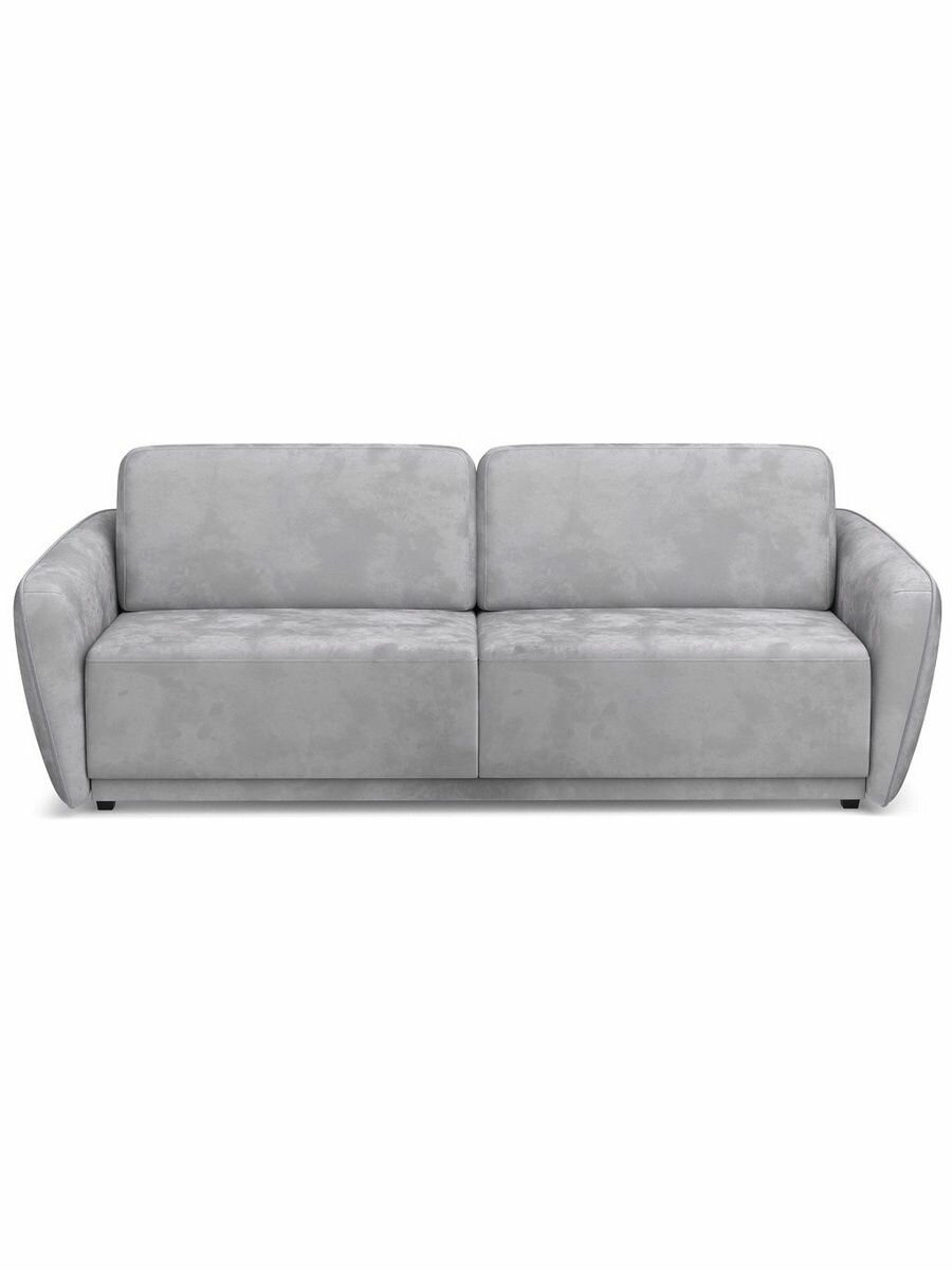 Диван-кровать раскладной PUSHE Тео Smart 140, велюр, серый Nebby 316