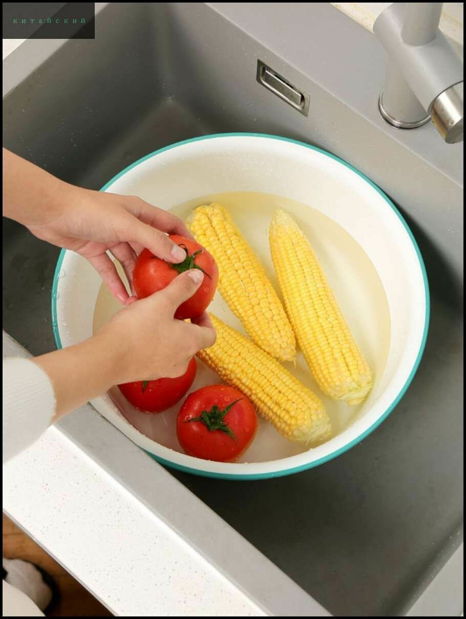 Утолщенный универсальный таз контрастного цвета, 1 маленький синий, 5