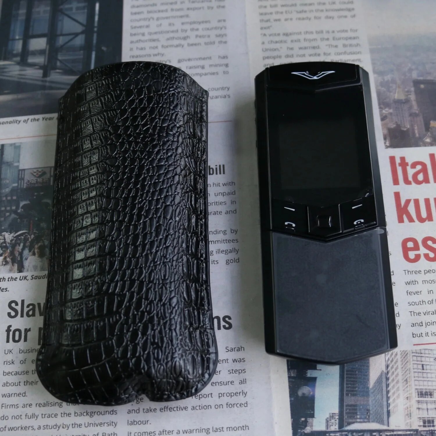 Роскошный слайдер для бизнеса, мобильного телефона, металлический корпус, Standard, Черный, Black