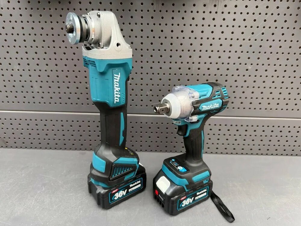 Гайковёрт Аккумуляторный Ударный 36v + Болгарка УШМ 125мм бесщеточная Набор инструмента 2в1